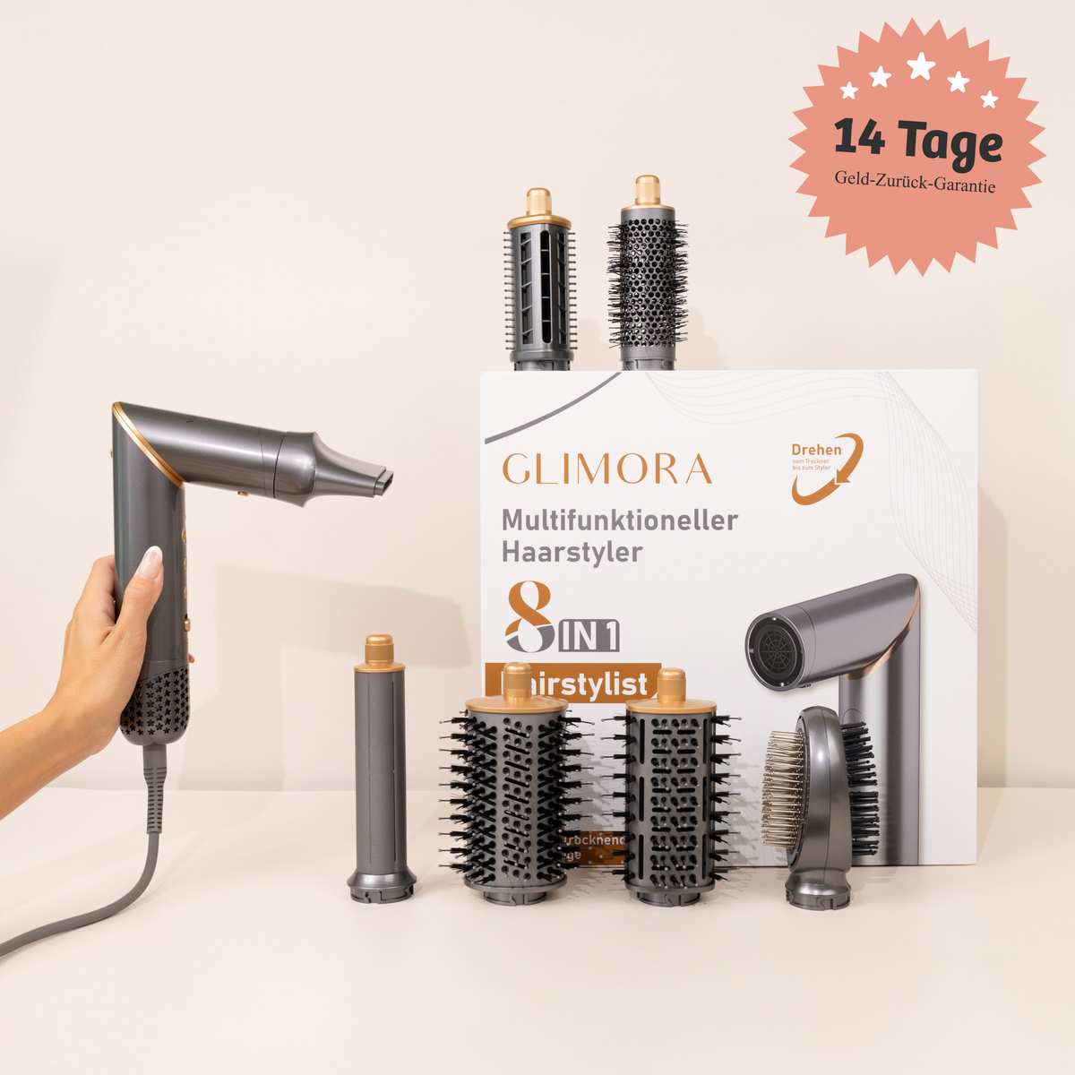 Start GLIMORA® - 8 in 1 StylePro Hair Styler